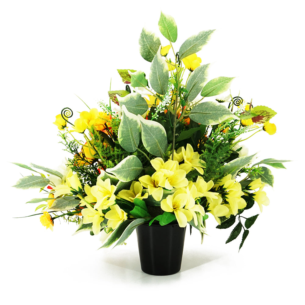 Alani Orange Anemone Artificial Flower Memorial Arrangement – Angraves ...